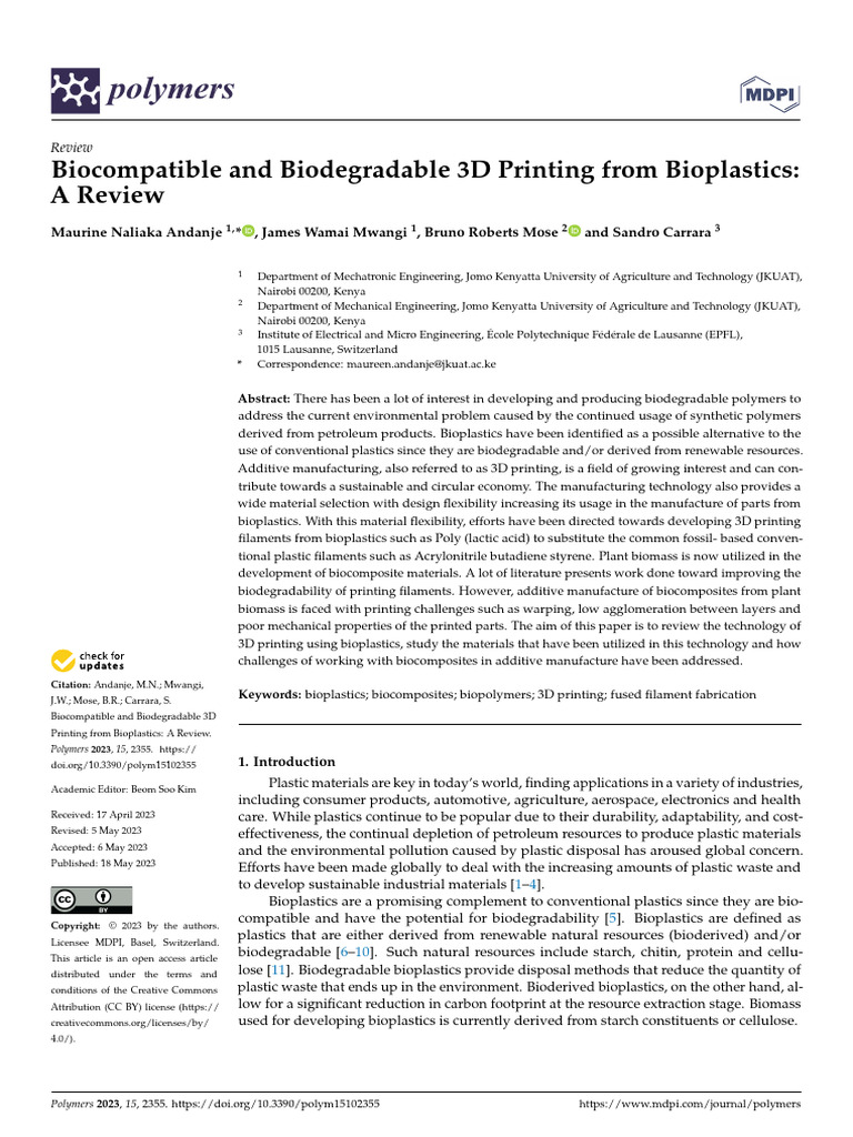 Biocompatible and Biodegradabl | PDF