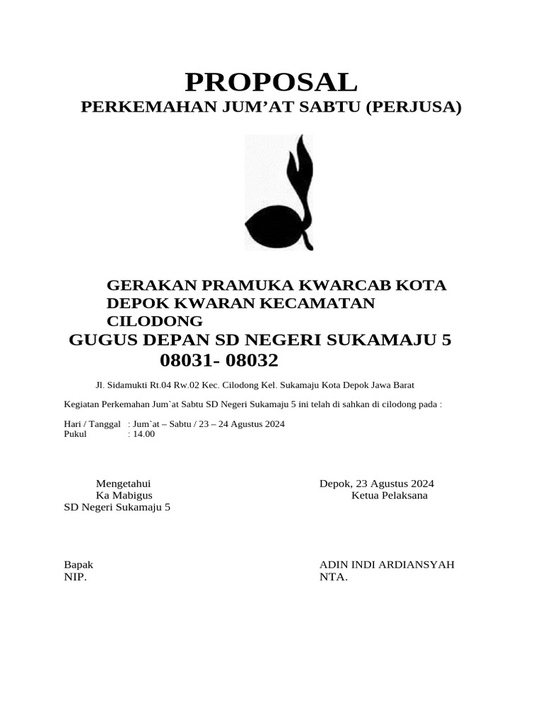Proposal Baru Perjusa | PDF