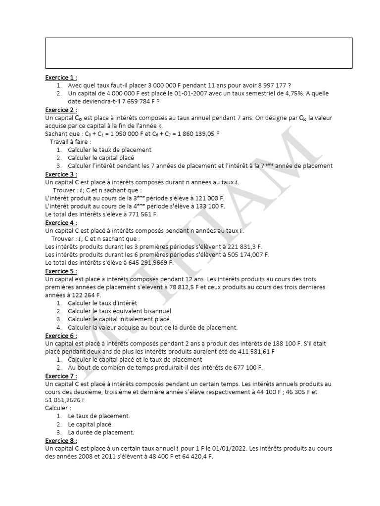 Interets Composes 2023 - 2024-2 | PDF