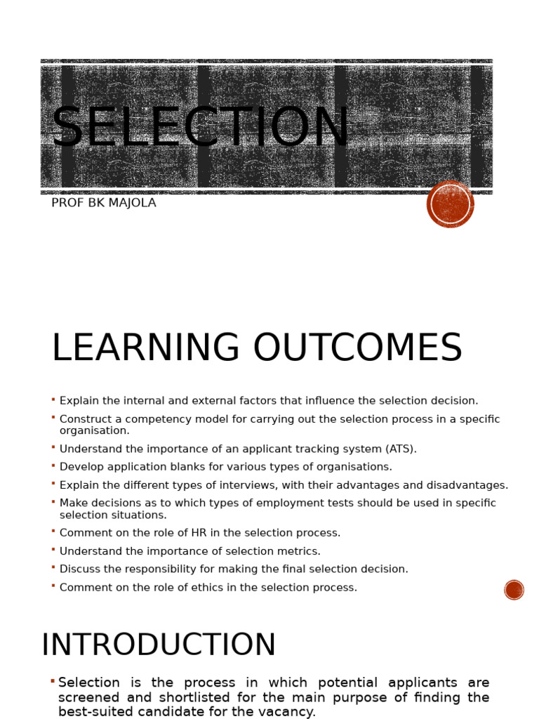 Chapter 5 Selection | PDF