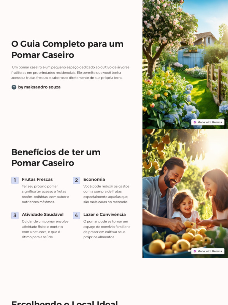 O Guia Completo para Um Pomar Caseiro | PDF