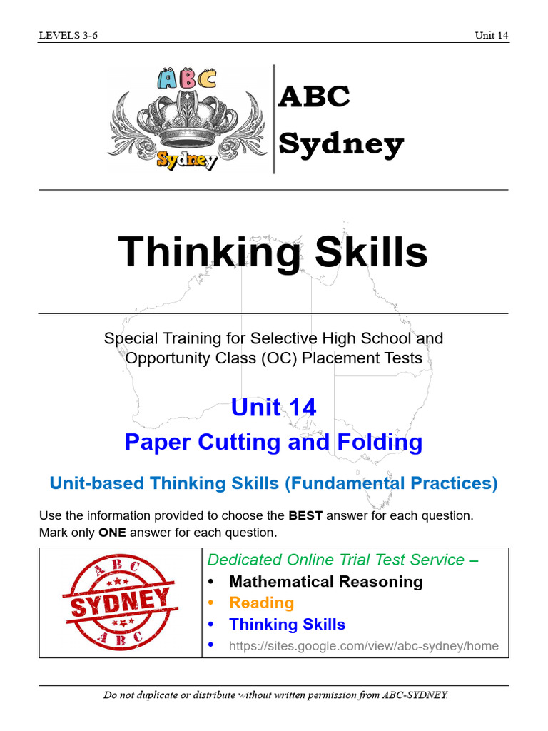 ABC SYDNEY STT Thinking Skills Unit 014 Q&A | PDF