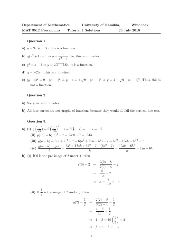 Tutorial Sheet 1 Solutions 2018 | PDF | Theoretical Computer Science | Graph Theory