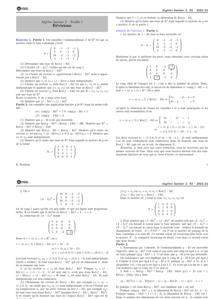 01 - Exo Revision Corrige | PDF