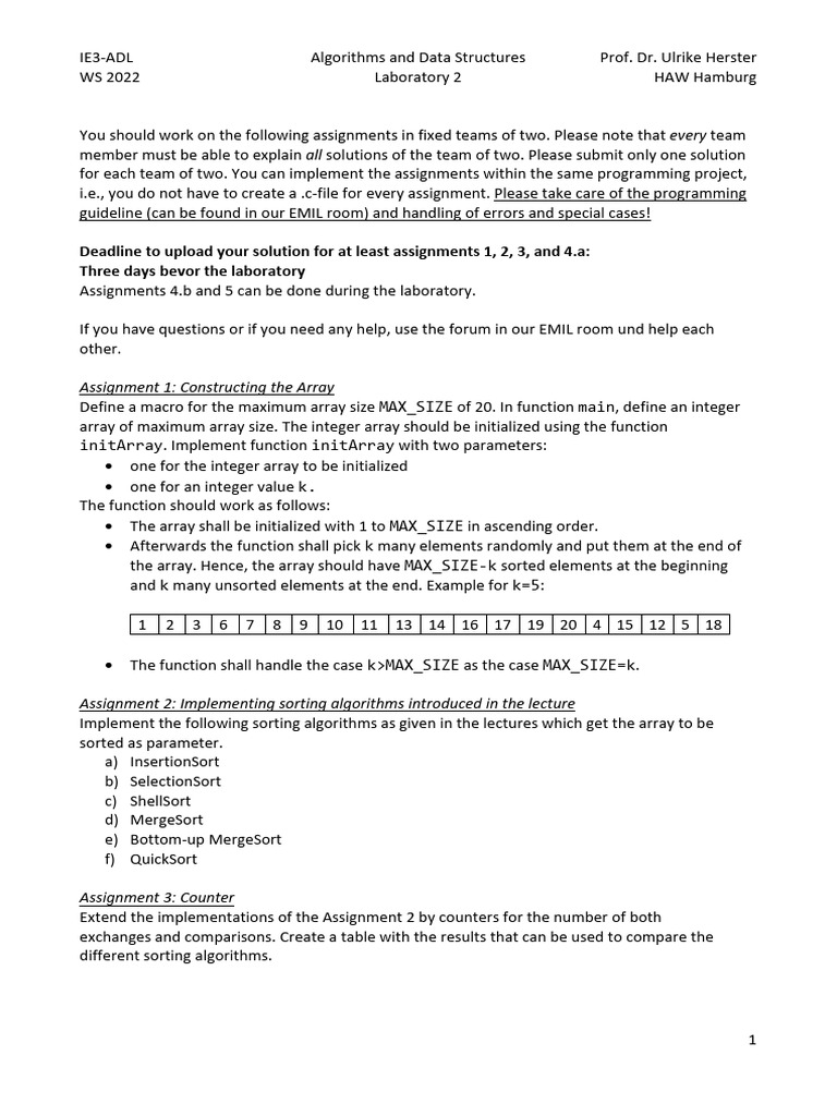 Lab2 Assignments | PDF