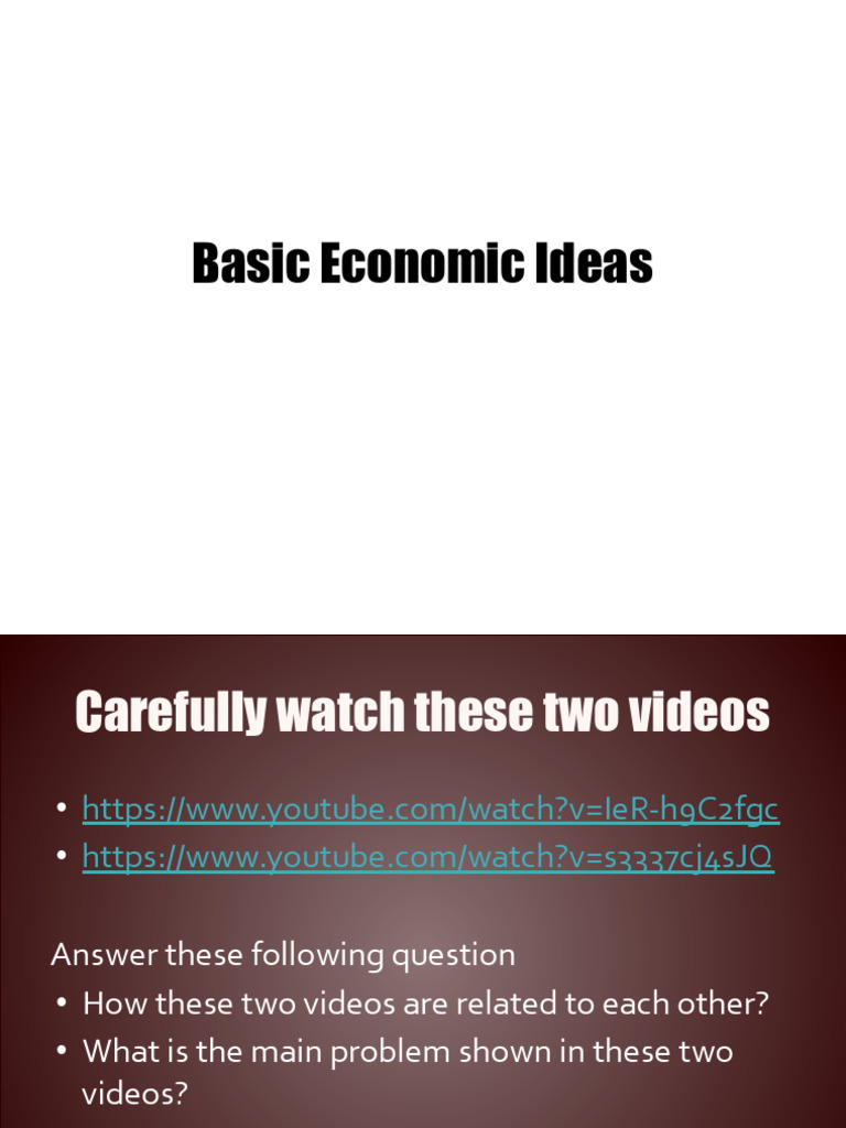 Basic Economic Ideas - pptx-1.Pptx 1 | PDF