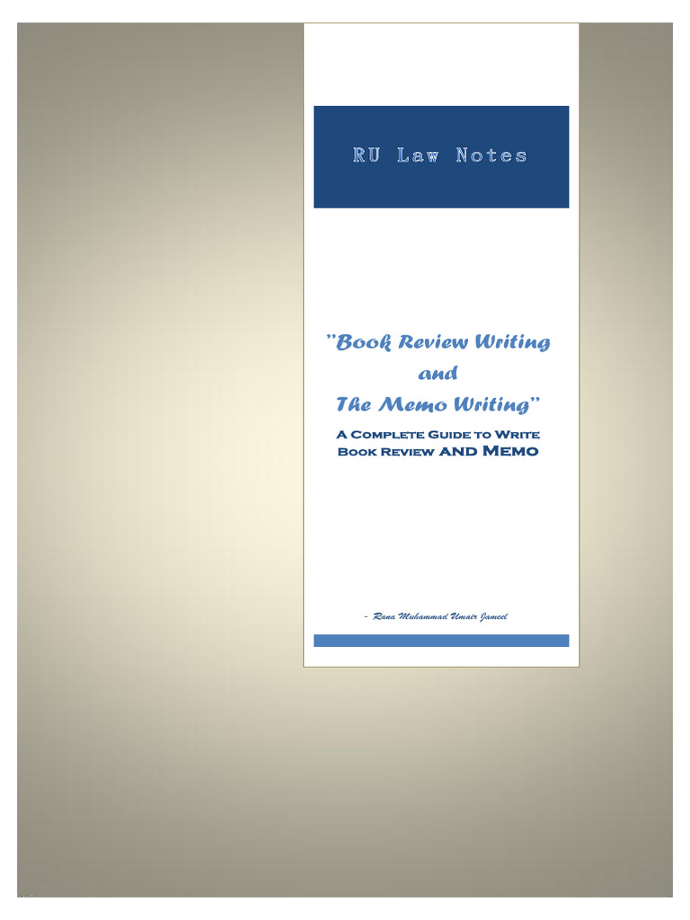 Book Review & Memo Writing | PDF | Memorandum | Romance Novels