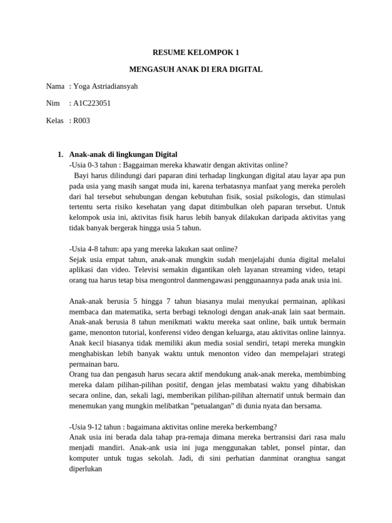 Resume Kelompok 1 | PDF
