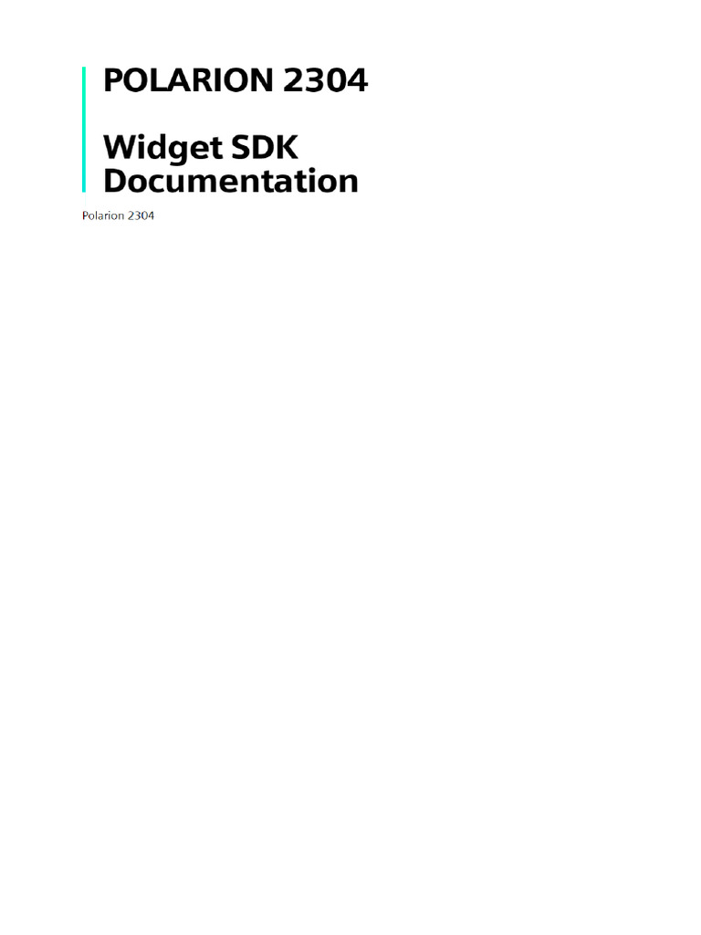 Widget SDK | PDF