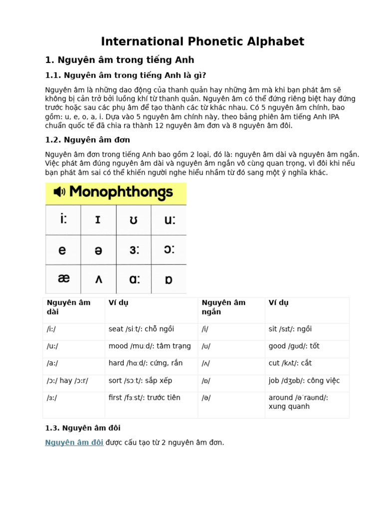 BÀI TẬP IPA | PDF