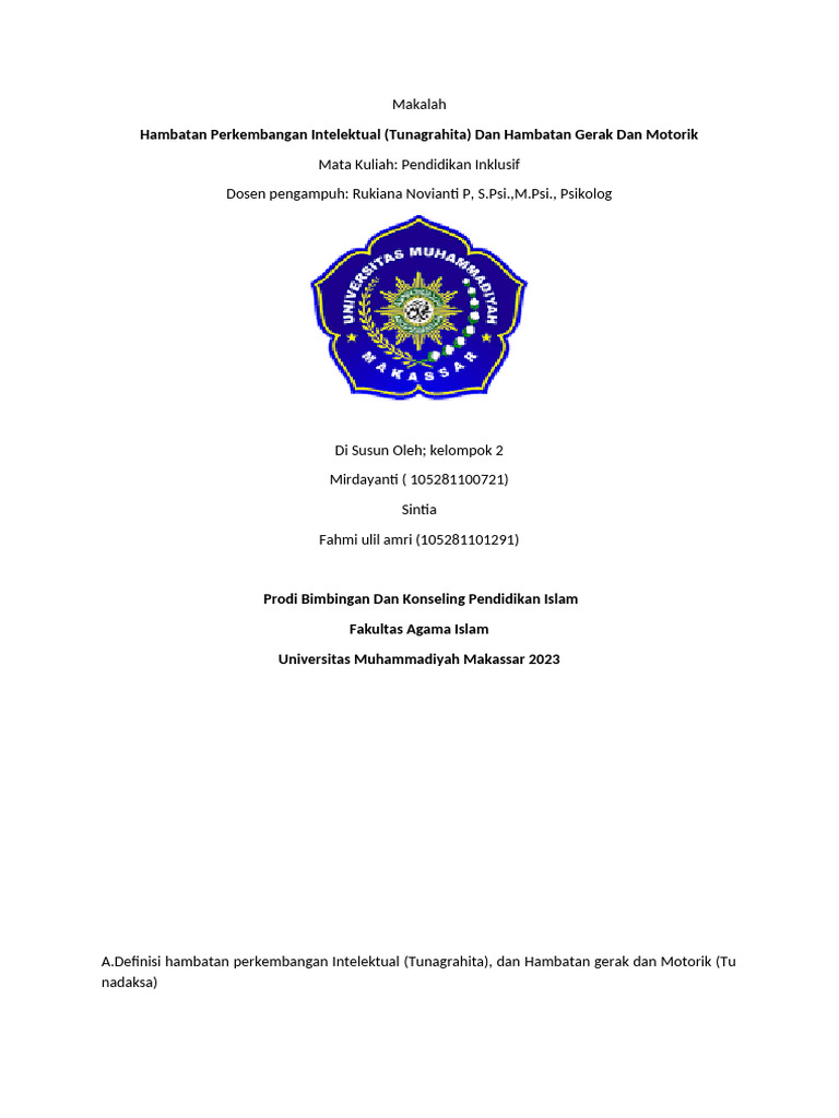 Makalah Kel.2 Pend. Inklusif | PDF