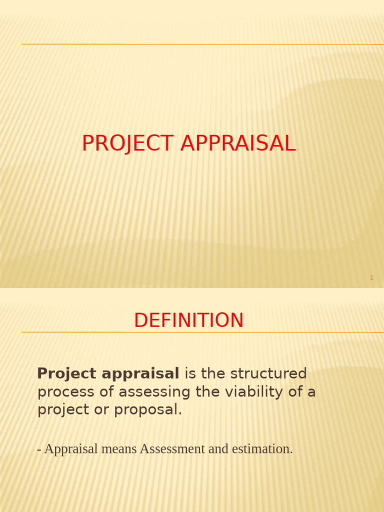 Project Appraisal | PDF