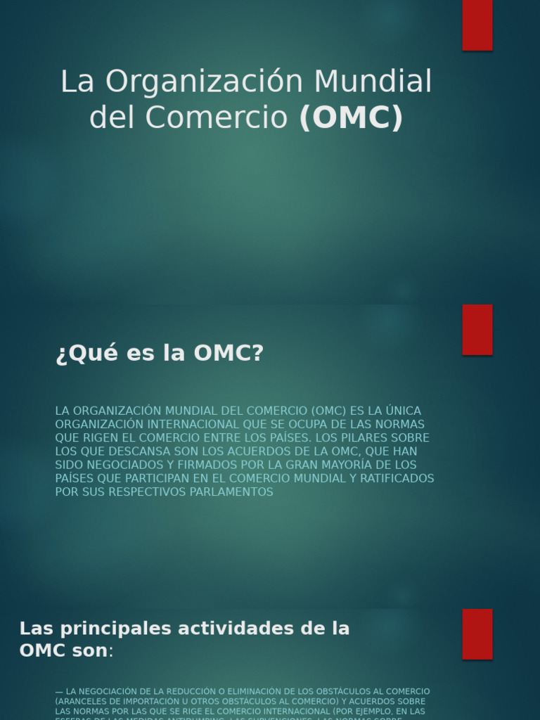 La Organización Mundial Del Comercio (OMC) | PDF