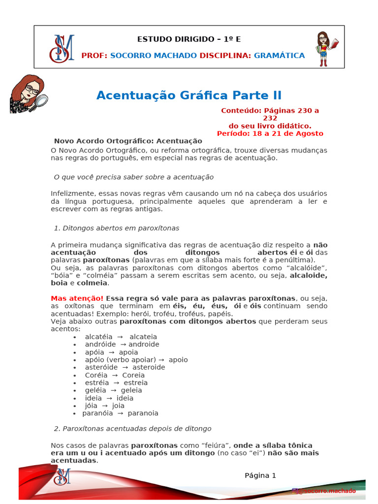 Acentuação Gráfica 2 Postar | PDF
