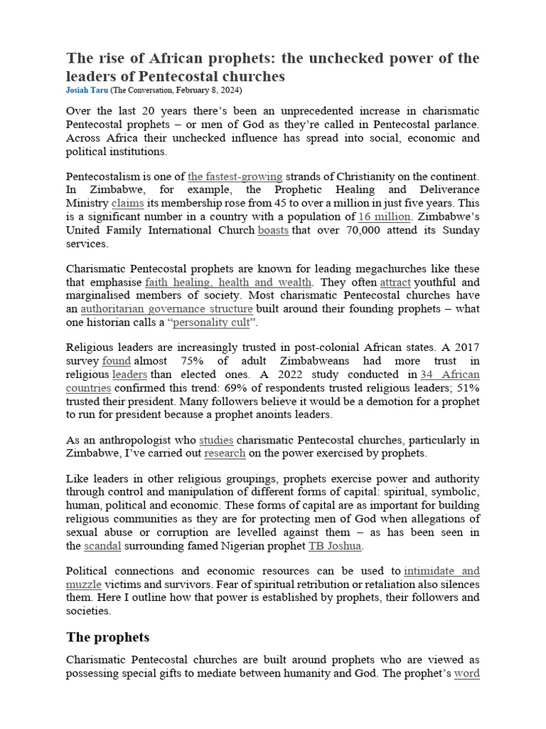 The Rse of African Prophets | PDF