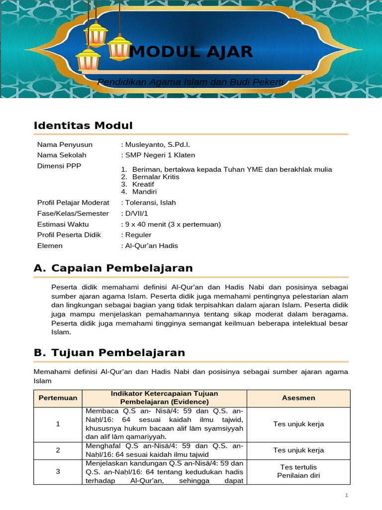 Modul Ajar | PDF