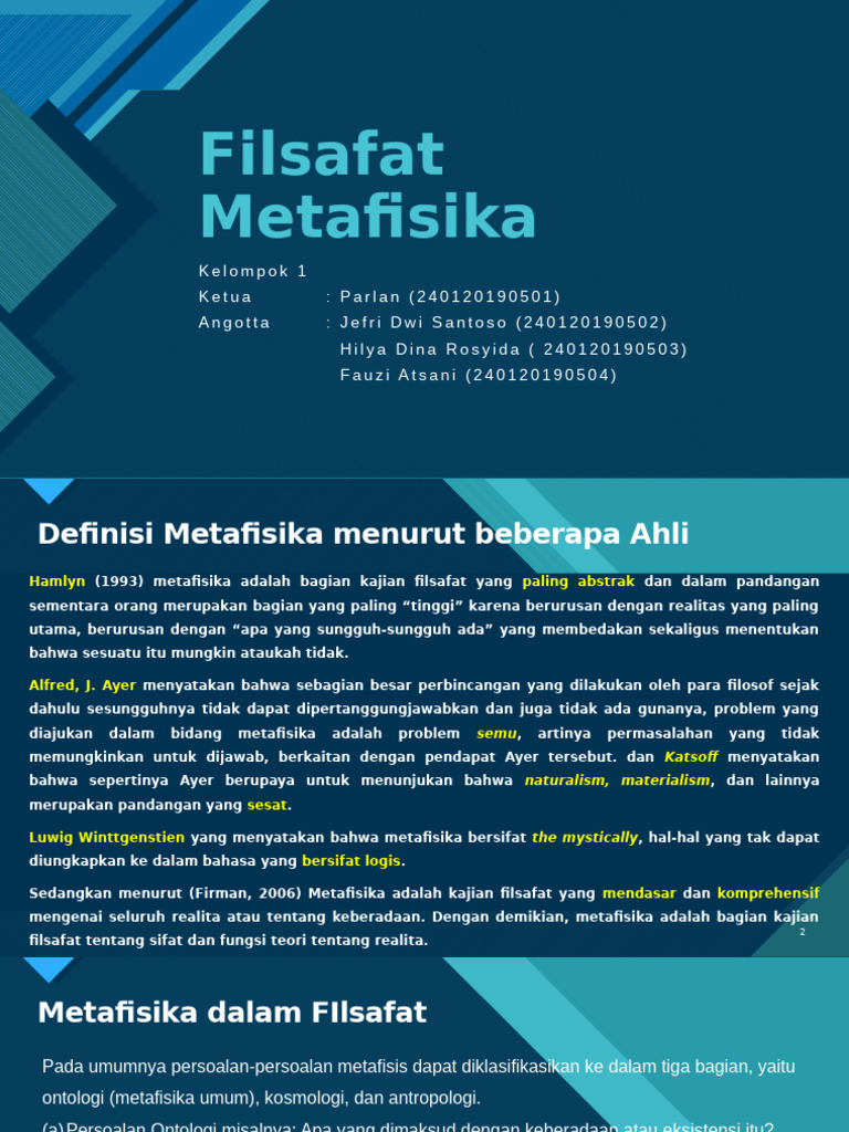 Metafisika 1 | PDF
