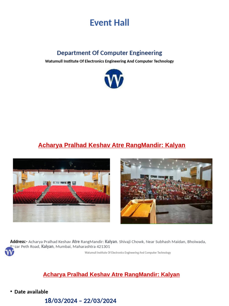 Event Hall Final | PDF