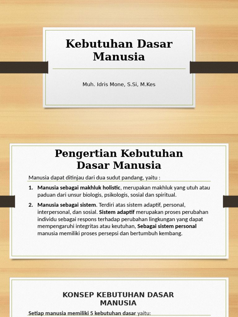 Slide 3. Kebutuhan Dasar Manusia | PDF