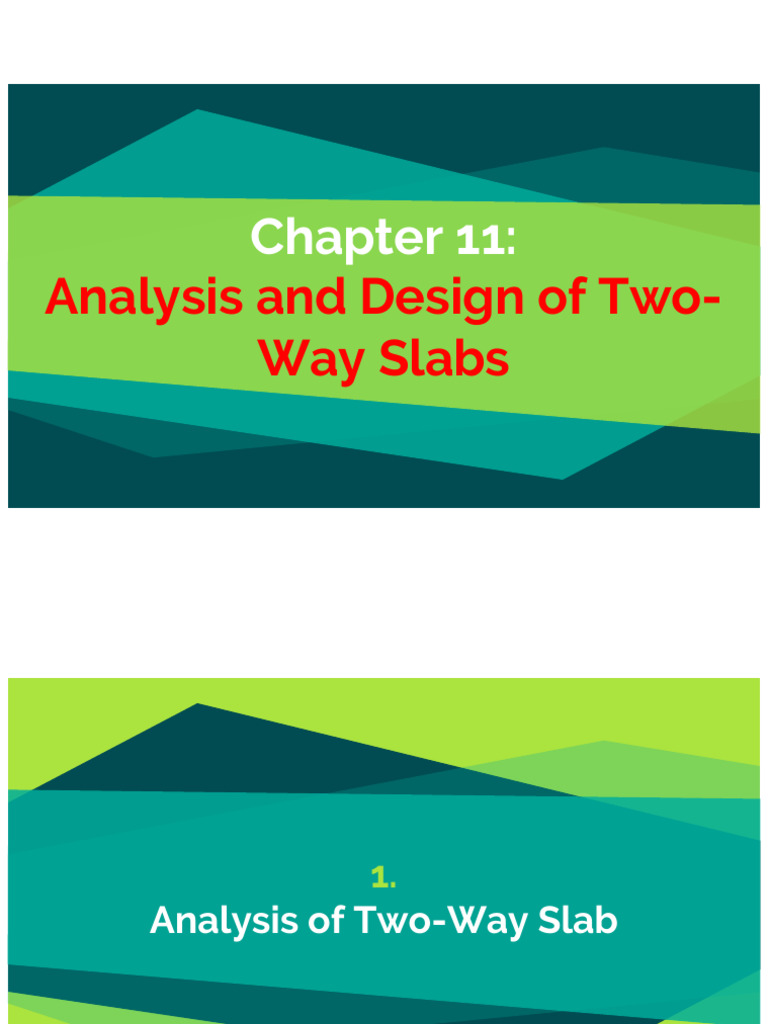 Chapter 11 - Analysis and Design of Two-Way Slabs | PDF