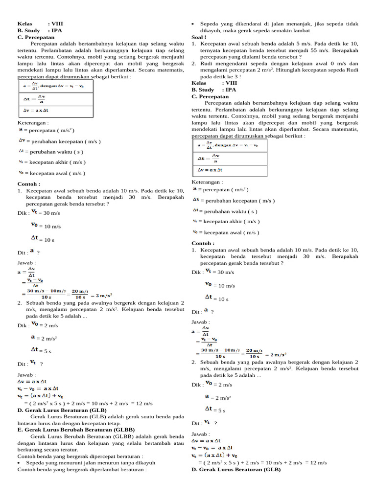 Materi 3 IPA kelas 8 | PDF