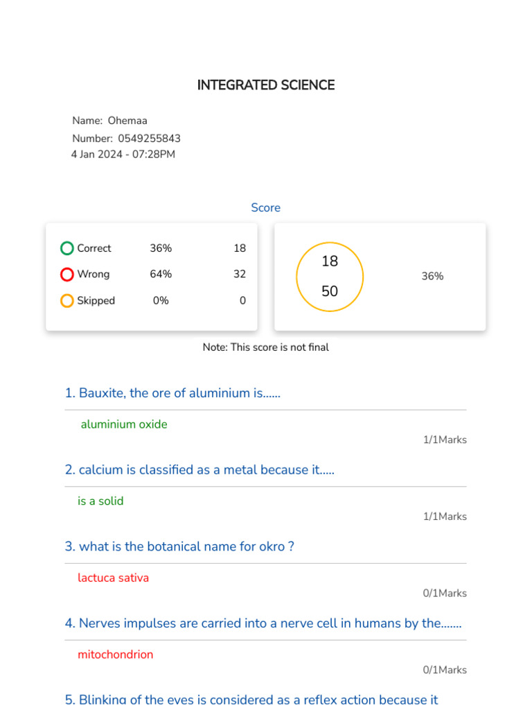 Answer-Sheet Cost Accounting | PDF