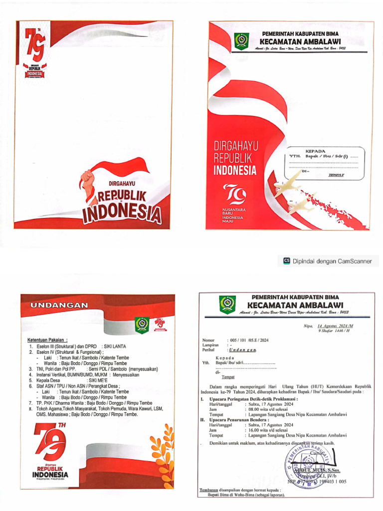 Undangan HUT RI - 79-2024 | PDF