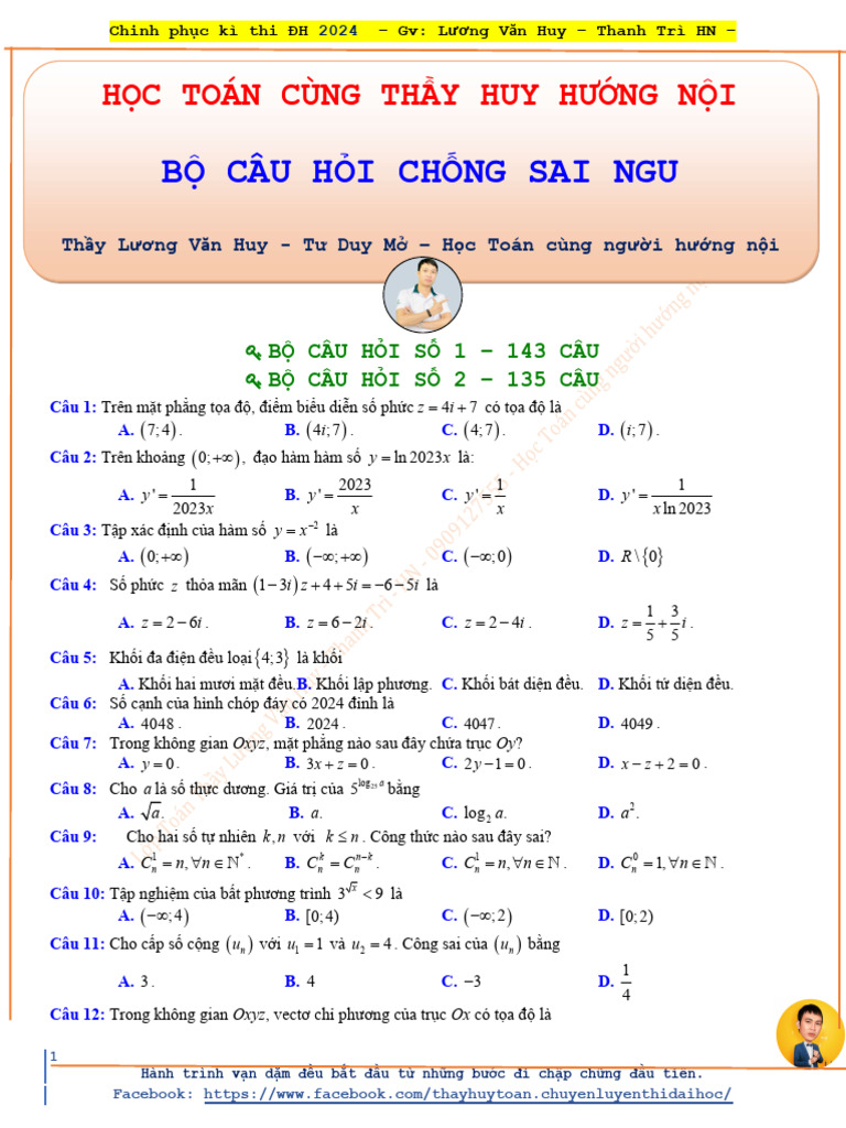 (LVH) - BỘ CÂU HỎI CHỐNG SAI NGU - PHẦN II - ĐỀ BÀI | PDF