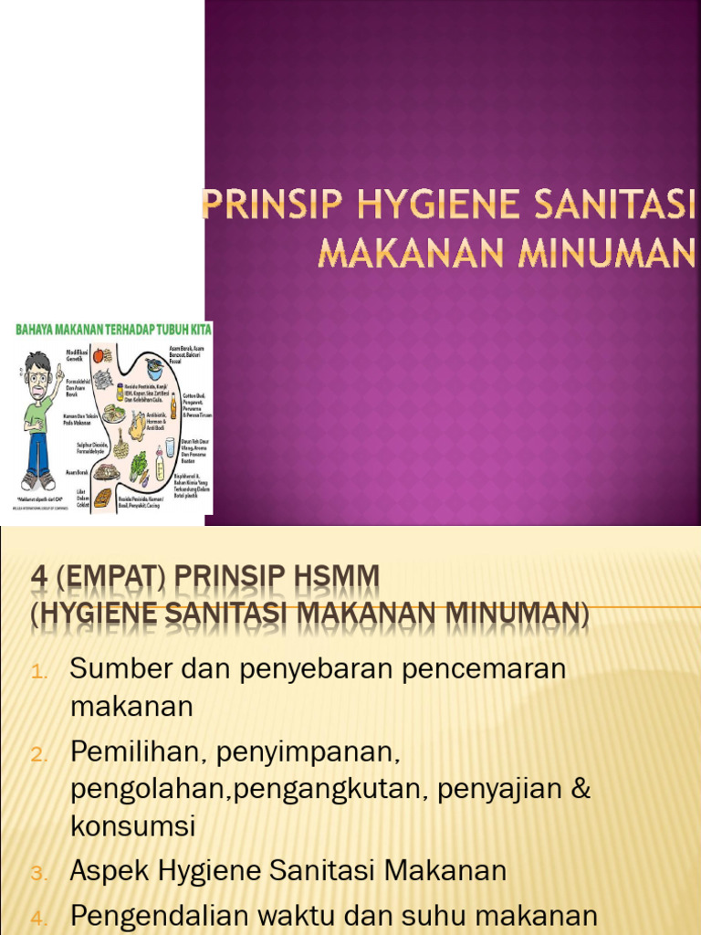 Prinsip Hygiene Sanitasi Makanan Minuman Pdf