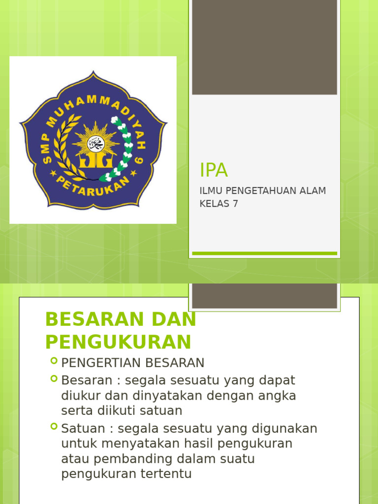Ipa KLS 7-Besaran Dan Pengukuran | PDF