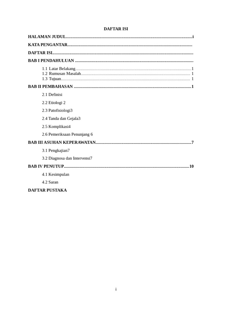 Daftar Isi KMB | PDF