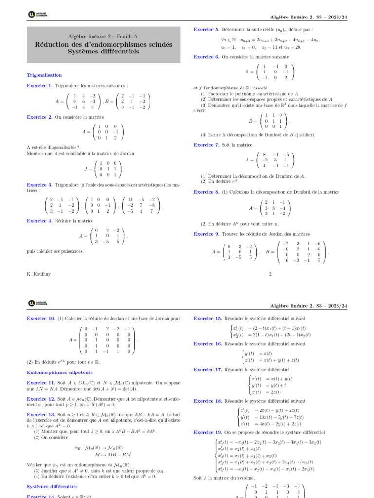 05 - Exo Trig Sys Diff | PDF