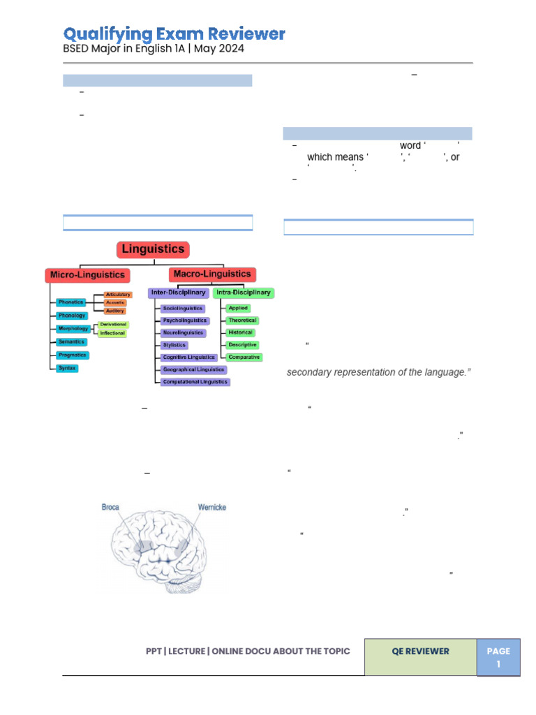 Qualifying Exam Reviewer | PDF