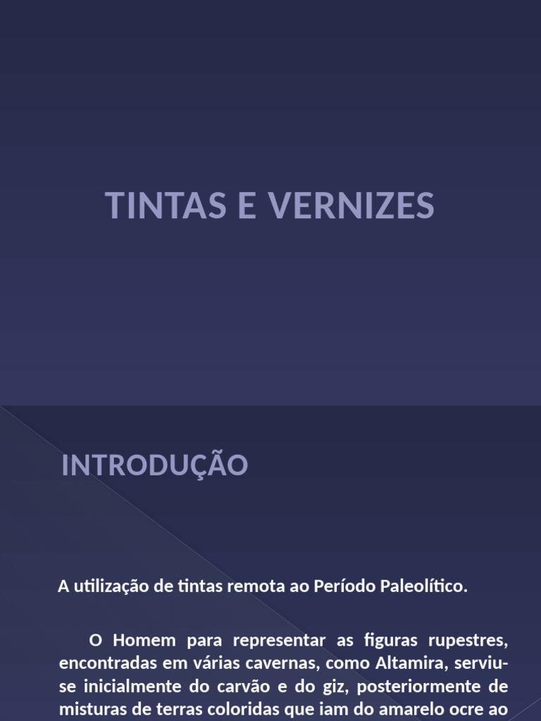 Aula 7 - Tintas e Vernizes | PDF