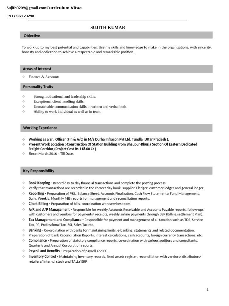 CV Sujith Kumar | PDF
