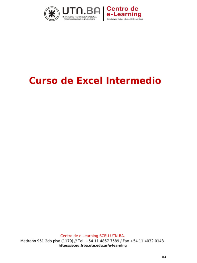 Curso de Excel Intermedio | PDF