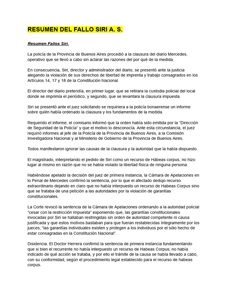 Fallo Siri Falló Kot | PDF