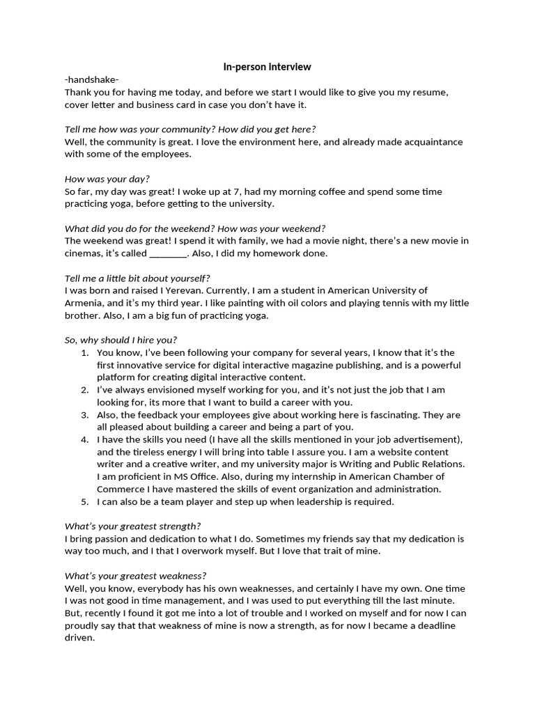 job interview preparation | PDF