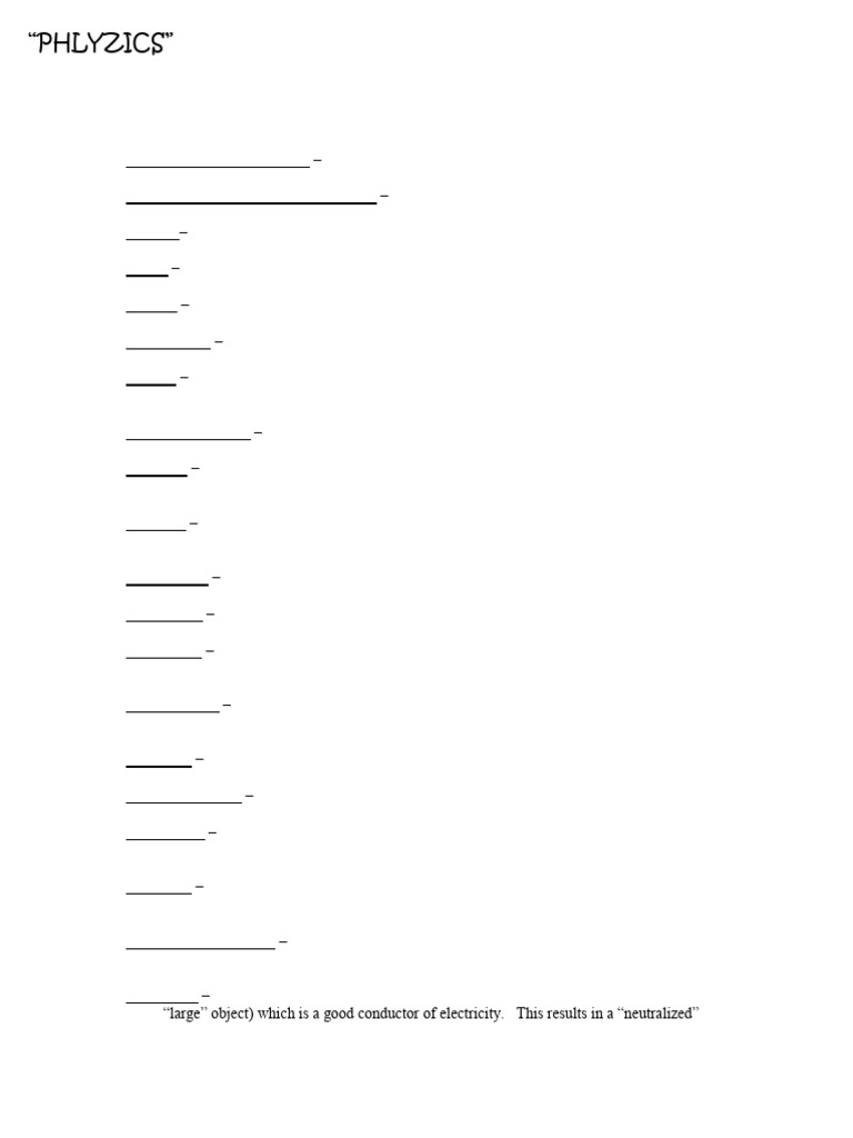 D1and2 Charging Objects Worksheet | PDF