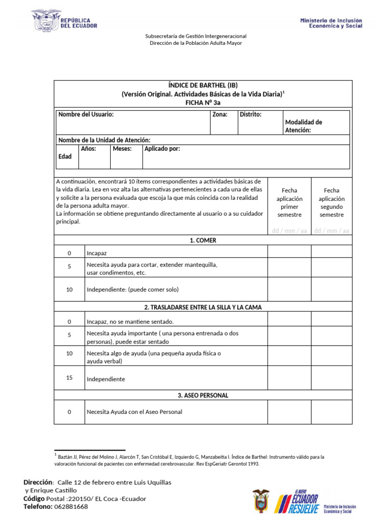 3.a INDICE DE BARTHEL 3 | PDF