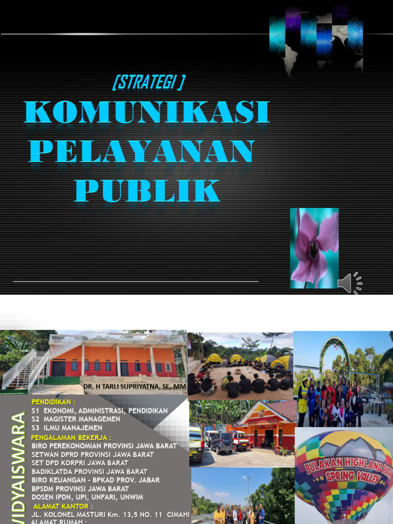 Strategi Komunikasi Pelayanan Publik - Sista Praja 2023 | PDF