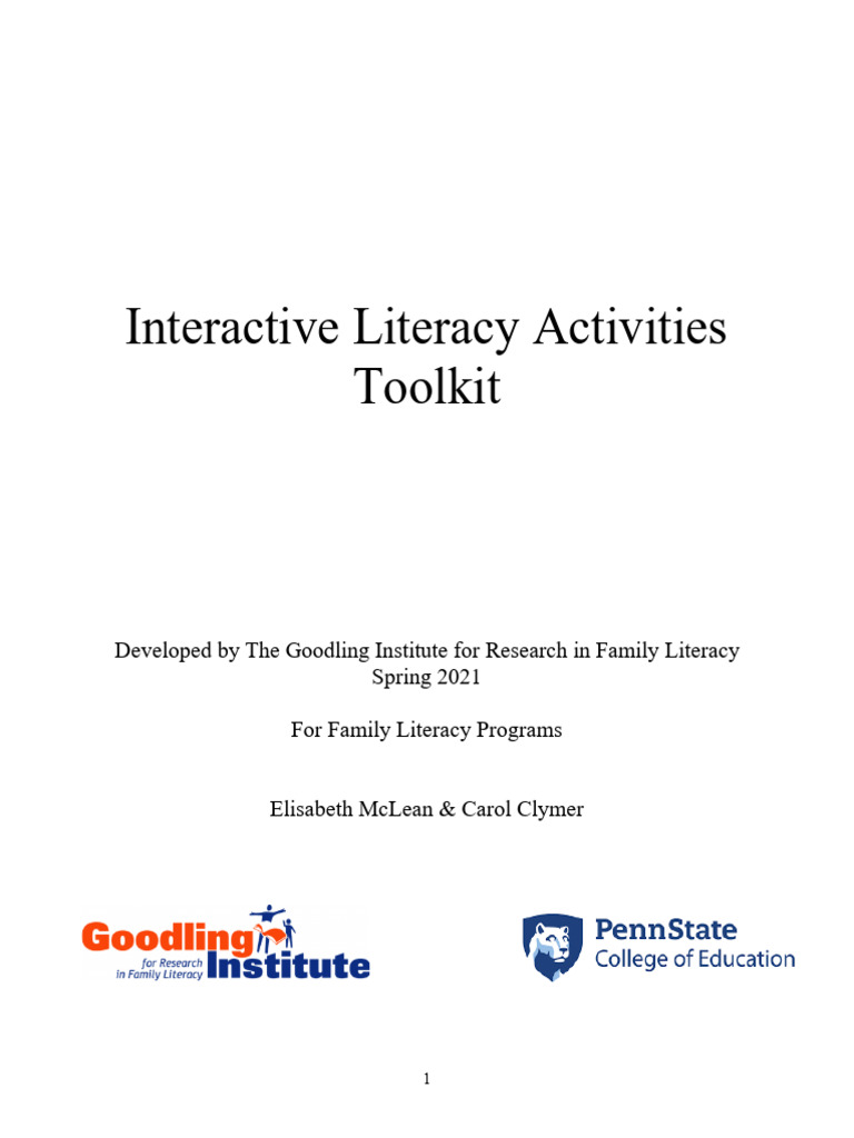 Interactive Literacy Activities Toolkit Author Elisabeth McLean, Carol ...