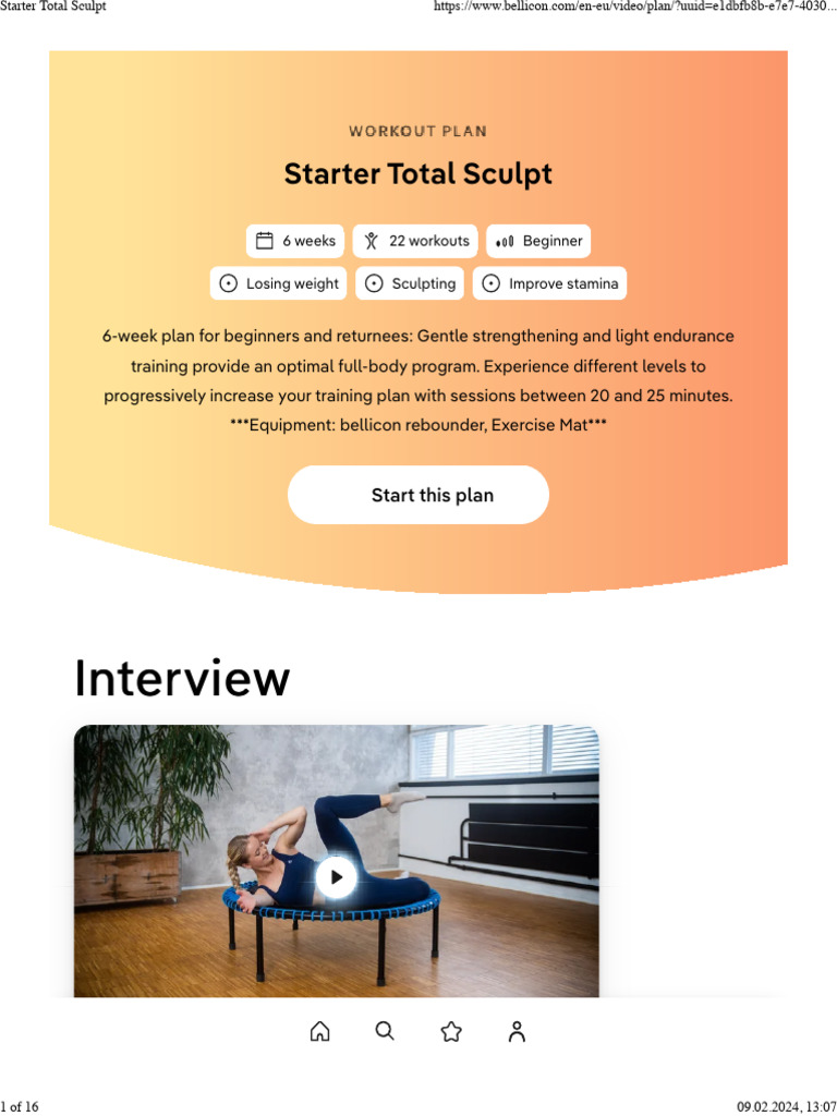 Starter Total Sculpt | PDF | Aerobic Exercise | Physical Fitness