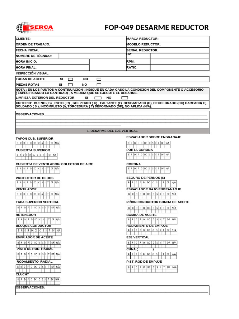 Fop 049 Desarme Reductor 2 | PDF