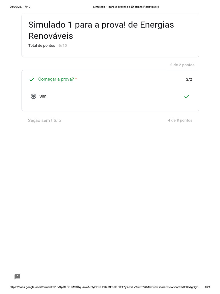 Prova Energia Renováveis | PDF