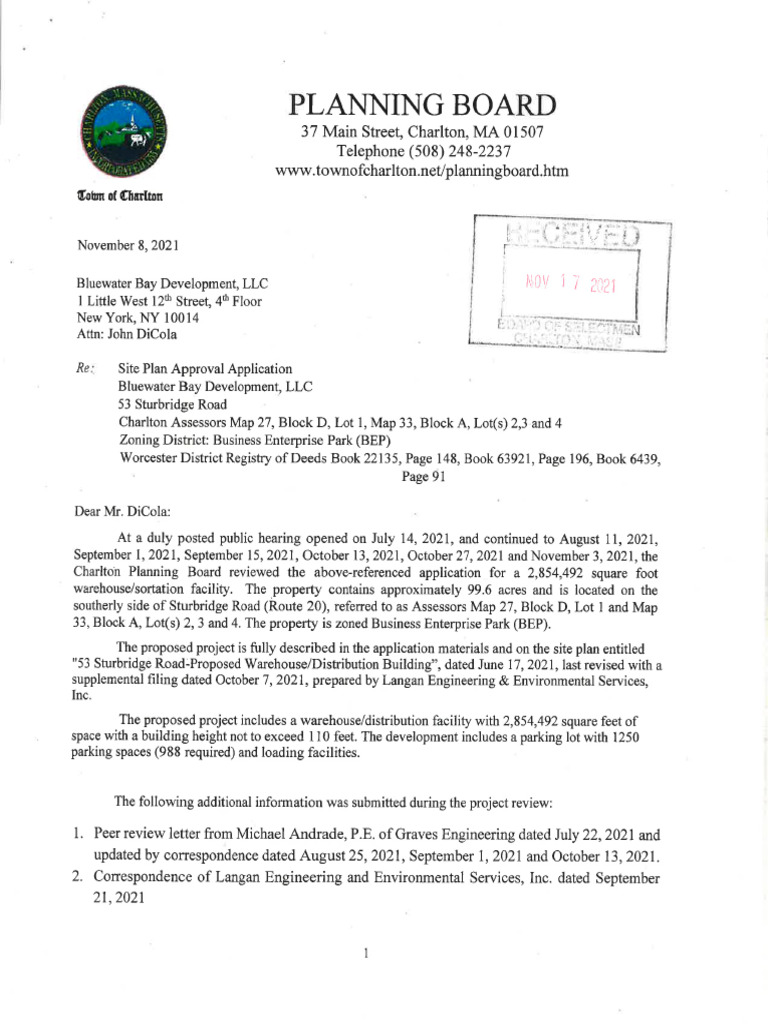 53 Sturbridge Road Site Plan Approval PDF