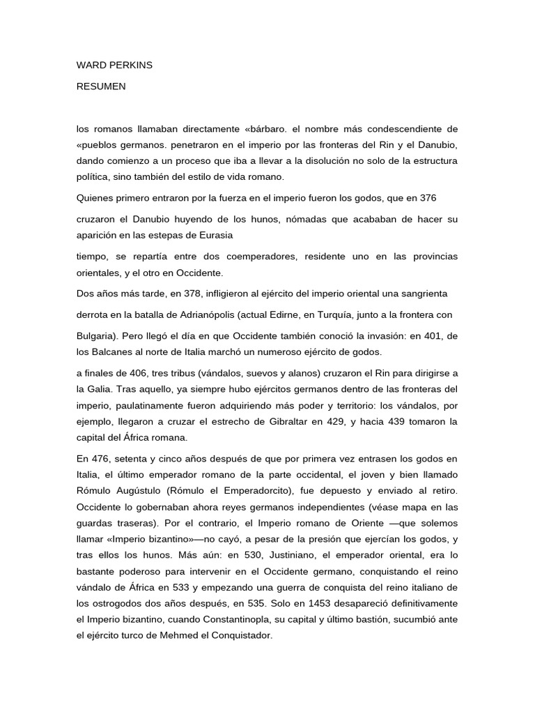 Ward Perkins | PDF