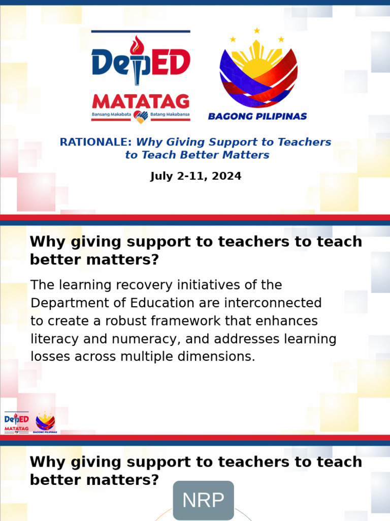 Rationale - Lesson Script 2024 | PDF | Teachers | Computers