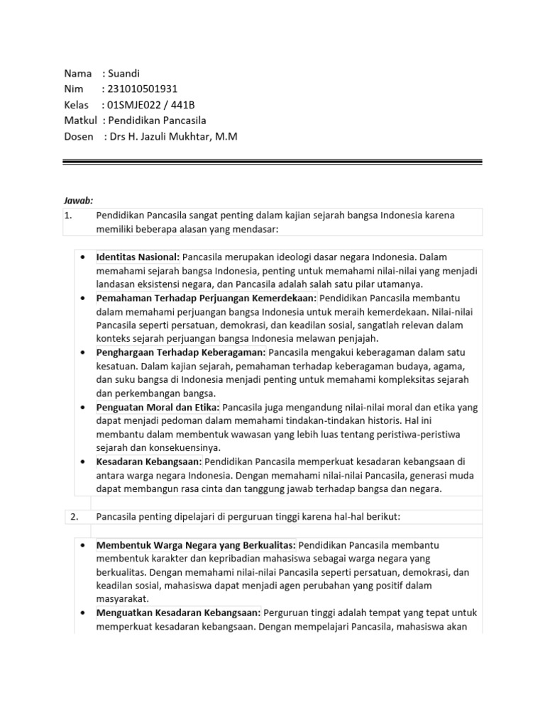 Suandi (02SMJE022) - Tugas Struktur Pendidikan Pancasila | PDF