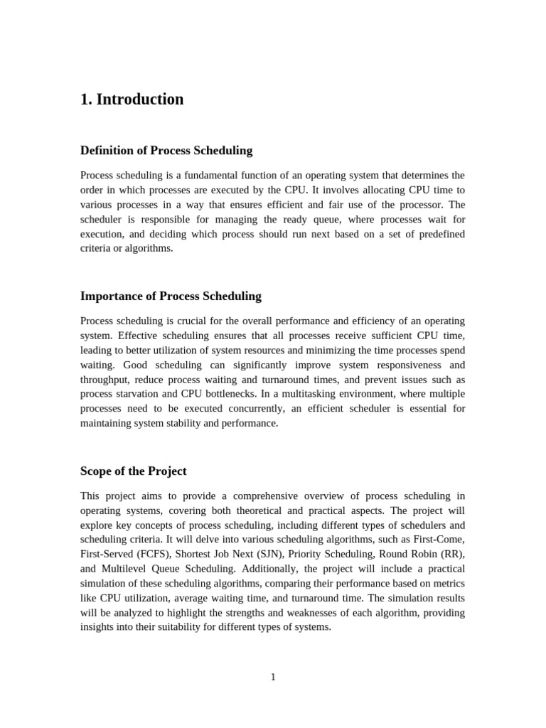 Process Scheduler Simulation | PDF